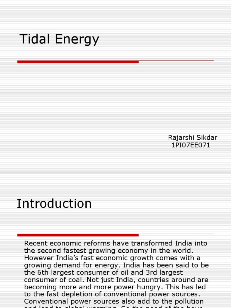 Harnessing the Power of Tides: An Overview of Tidal Energy Technology ...