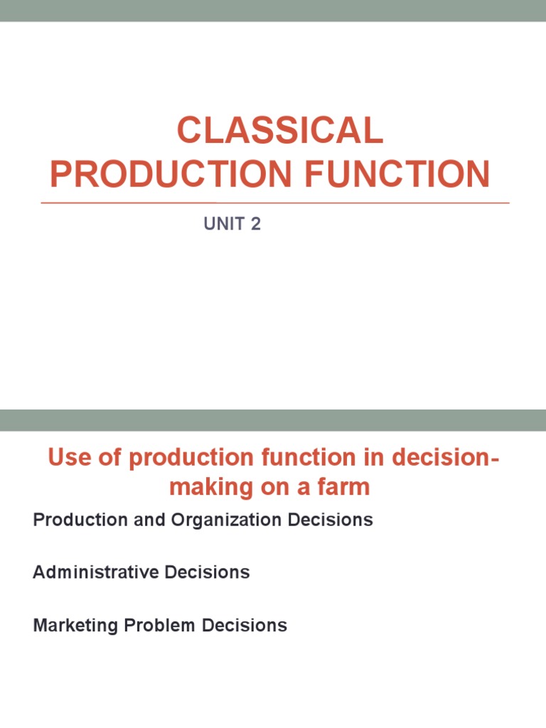 Classical: Production Function | Download Free PDF | Production ...