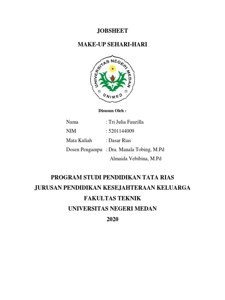 Jobsheet Tata Rias Wajah Make Up Sehari-Hari (Tri Julia Fauzilla) | PDF | Karier & Perkembangan
