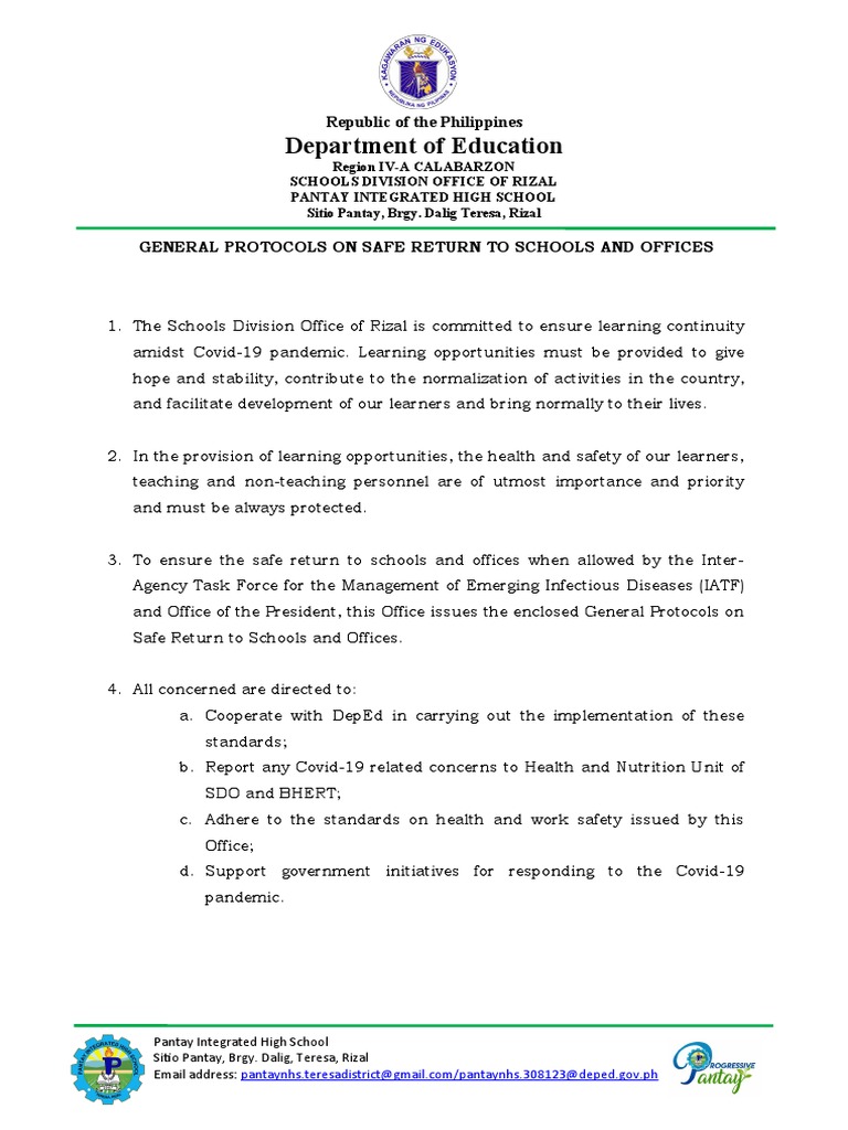 Department of Education: Republic of The Philippines | PDF | Hand ...