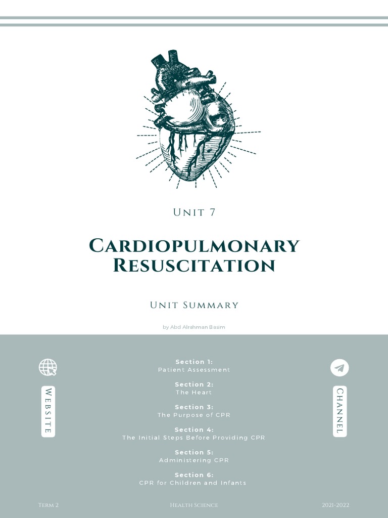 Cardiopulmonary Resuscitation: Unit 7 | PDF | Cardiopulmonary ...