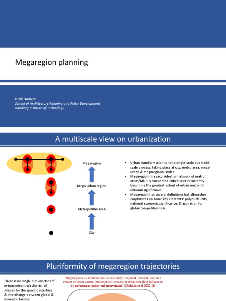 Megaregion Planning: Delik Hudalah | PDF | Metropolitan Area | Urbanization