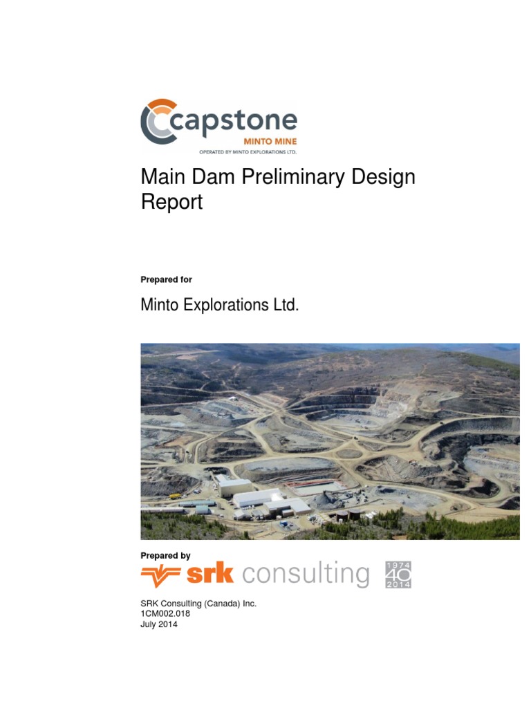 SRK Consulting 2014 - Minto Mine Design | PDF | Dam | Fault (Geology)
