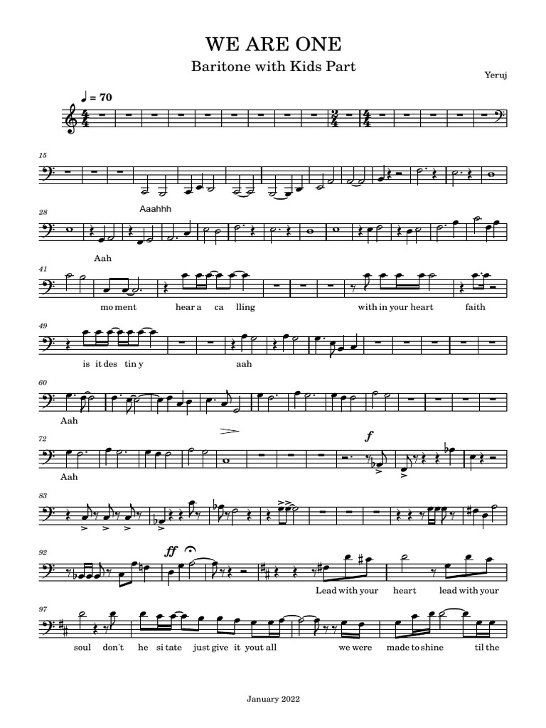 Baritone Kids' Music Sheet | PDF