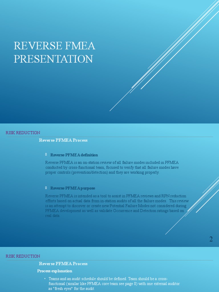Reverse FMEA | PDF | Risk Management | Audit