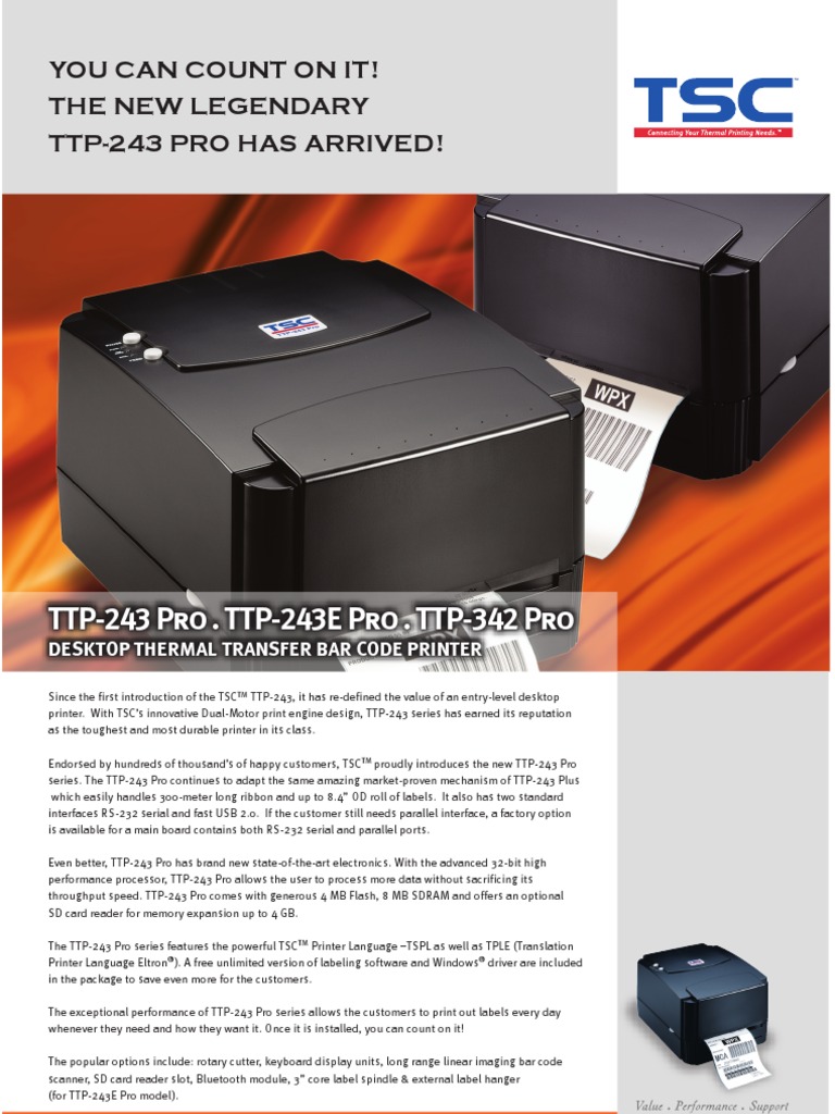 Tsc Ttp243 Plus v2 En | Universal Product Code | Secure Digital | Free 30-day Trial | Scribd