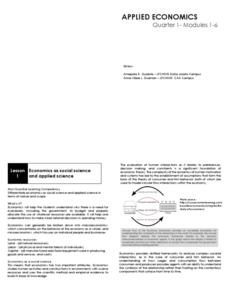 Understanding Applied Economics Concepts | PDF | Economics | Demand