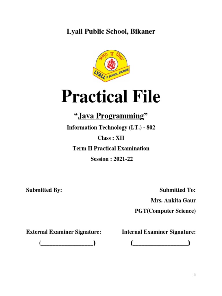 Class Xii Practical File Pdf Constructor Object Oriented Programming Programming