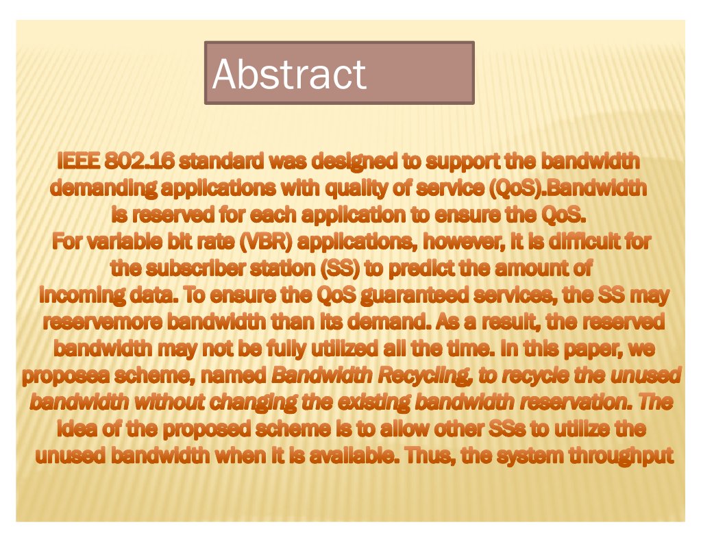 Bandwidth Recycling | PDF