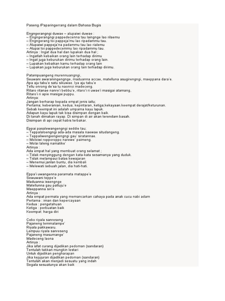 Ada Pappaseng Ugi | PDF