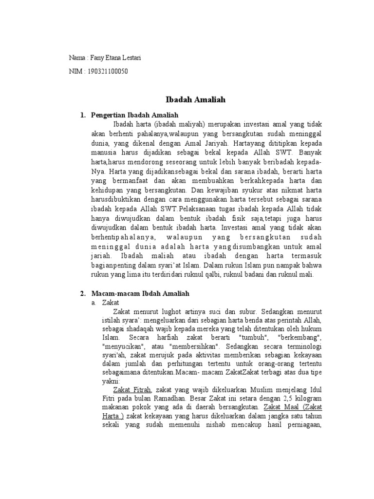 Pertemuan 3 Ibadah Amaliah | PDF