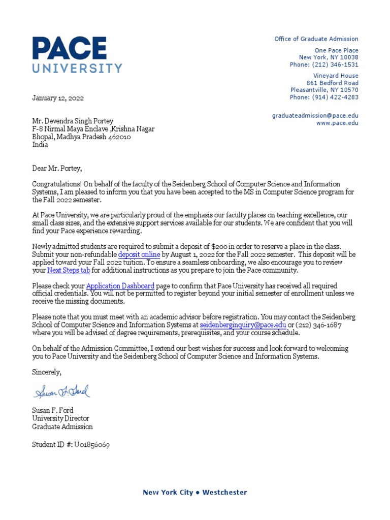 Pace Decison Letter | PDF