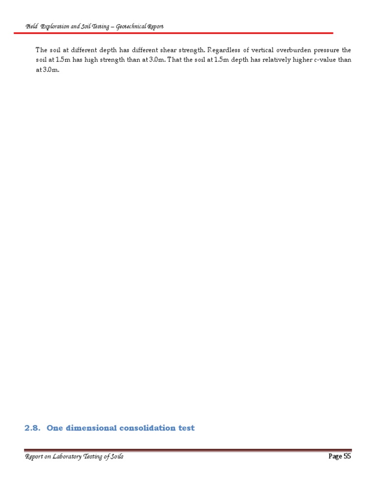 Soil Consolidation Test Report | PDF | Nature | Physical Quantities