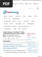 CCNA1 v7.0 - ITN Practice PT Skills Assessment (PTSA) Answers | PDF | Ip Address | I Pv6