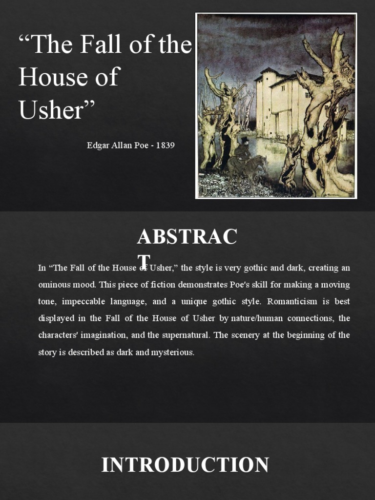 "The Fall of The House of Usher": Edgar Allan Poe - 1839 | PDF ...