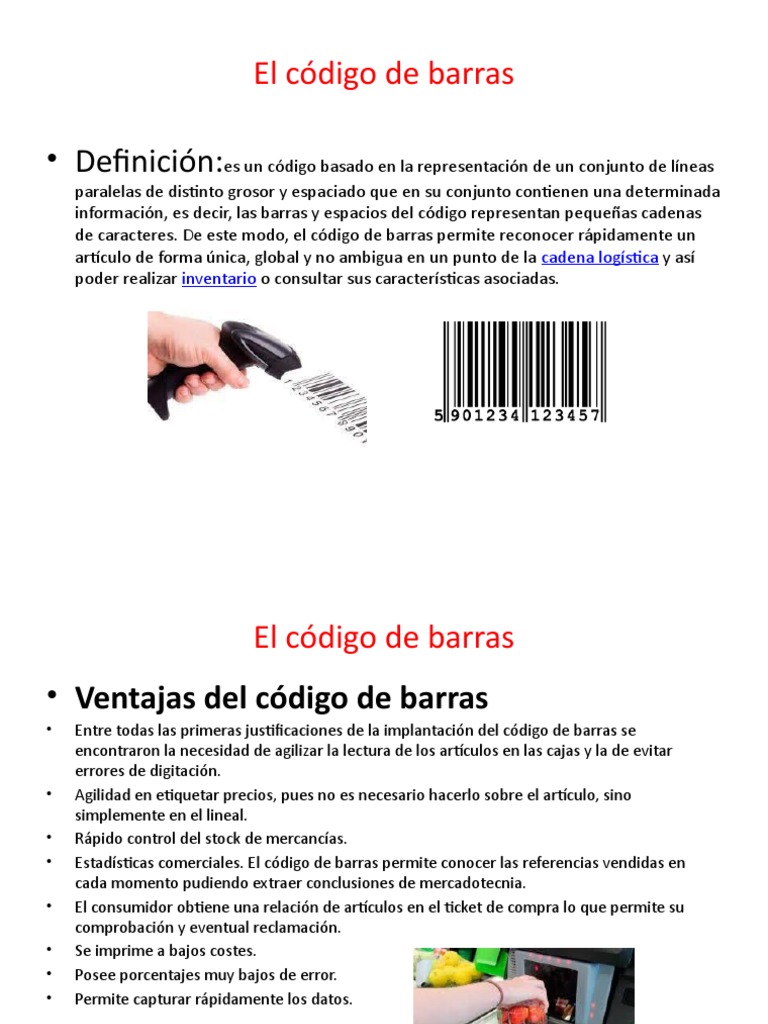 Unidad 3 El Código de Barras | PDF | Código de barras | Ingeniería ...