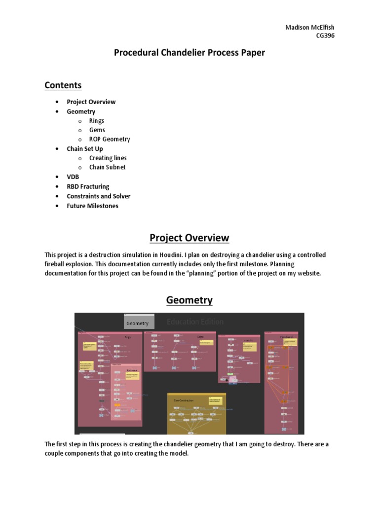 Procedural Chandelier Process Paper | PDF | Fracture