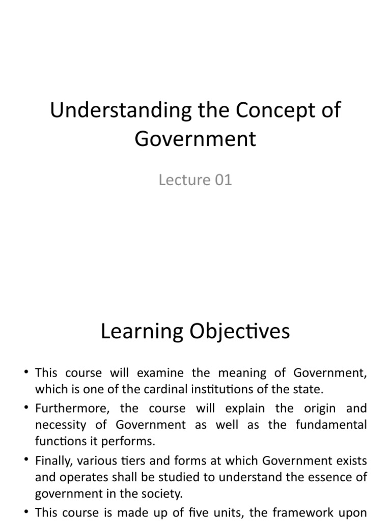Understanding The Concept of Government | PDF | Institution | Government
