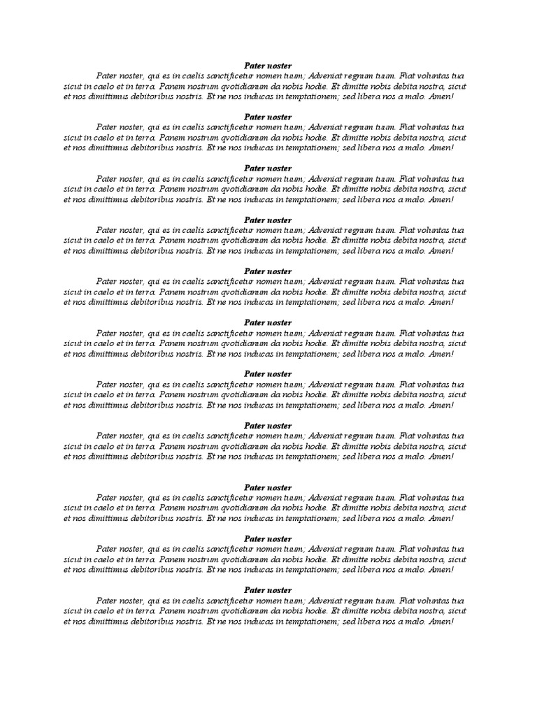 Pater Noster | PDF