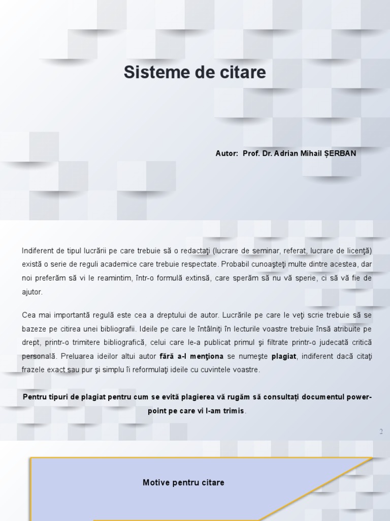 Sisteme de Citare | PDF
