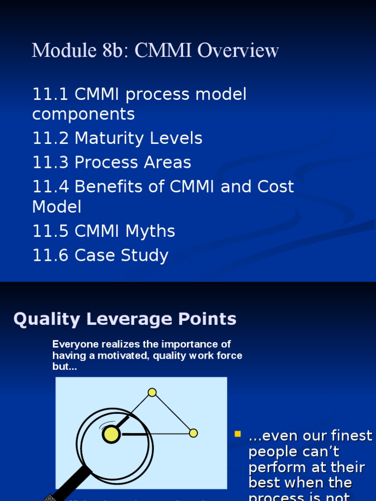 Module 8b: CMMI Overview | PDF | Systems Engineering | Software Engineering