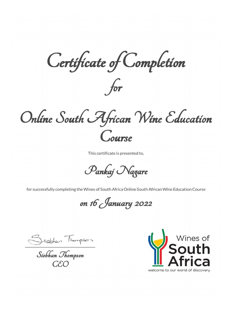 WOSA 16128 1000 Certificate | PDF