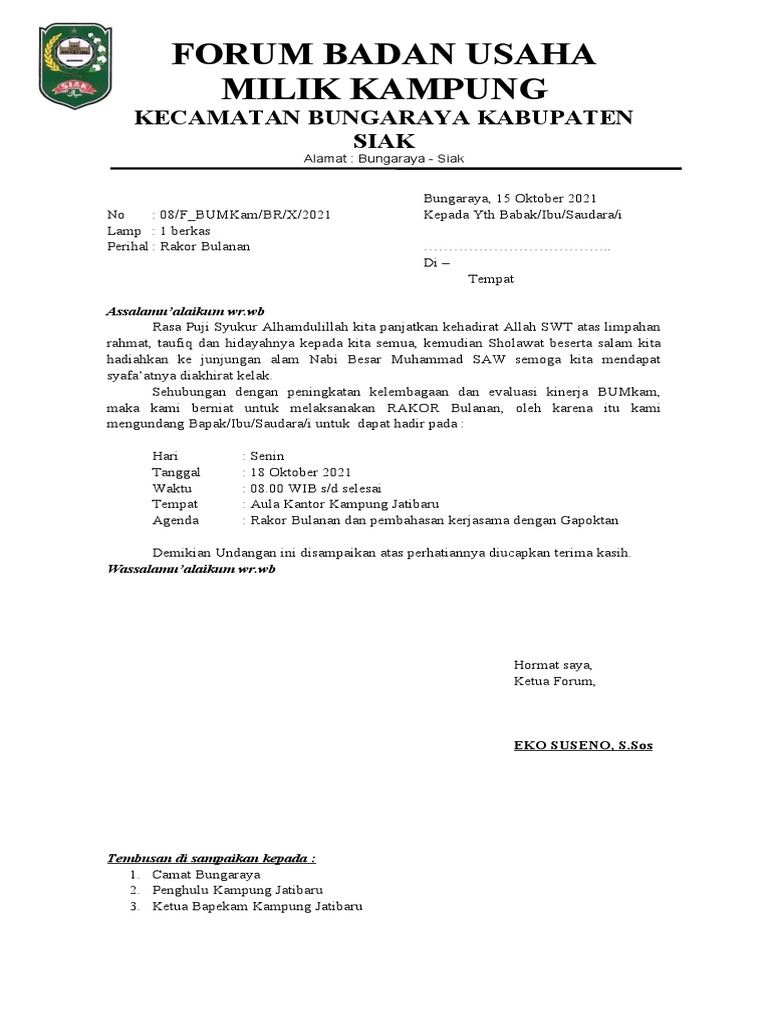 Undangan Rakor | PDF