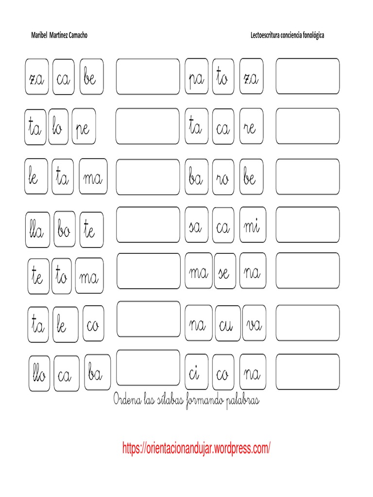 Actividades de Conciencia Silábica | PDF