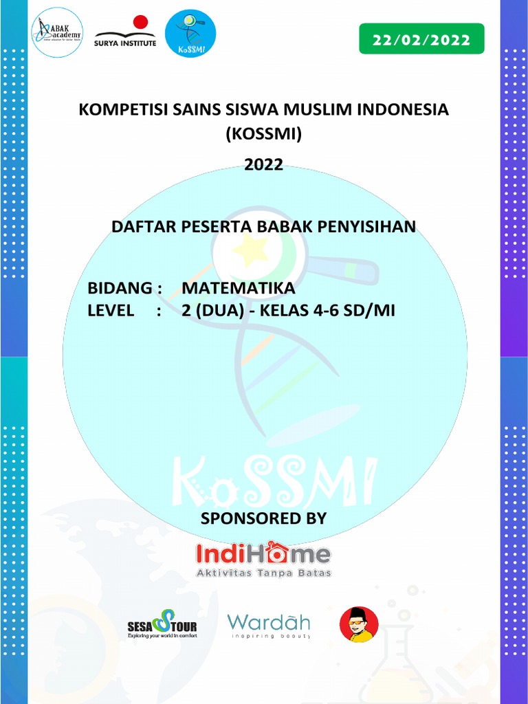 MTK Level 2 - Kossmi 2022 Penyisihan | PDF