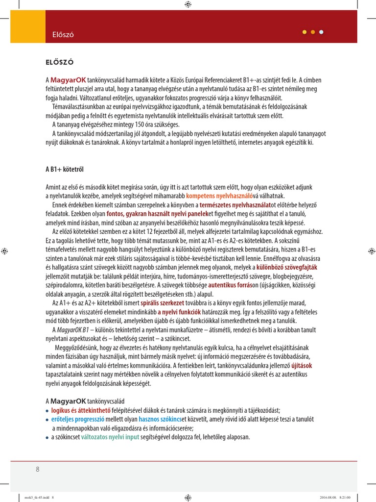 MOK B1 Eloszo | PDF
