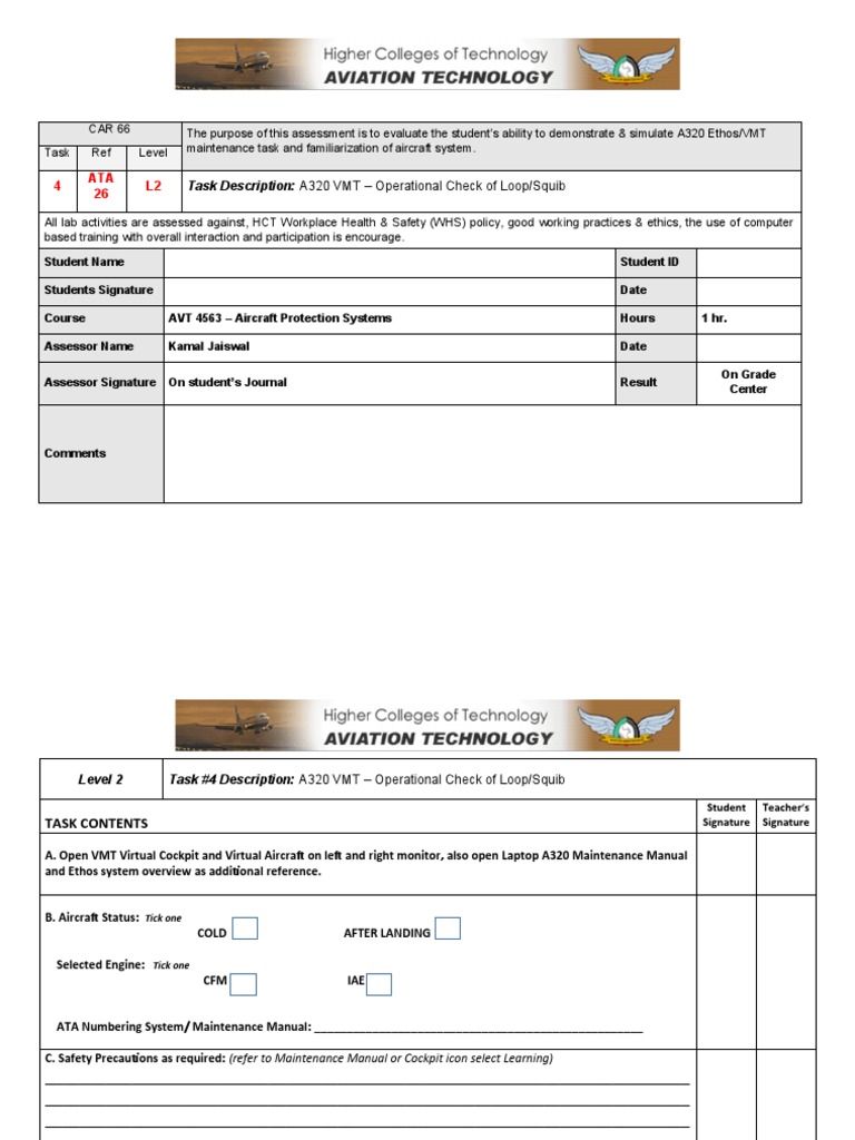 AVT 4563 - VMT 1 - Operational Check of Loop & Squib | PDF | Cognition