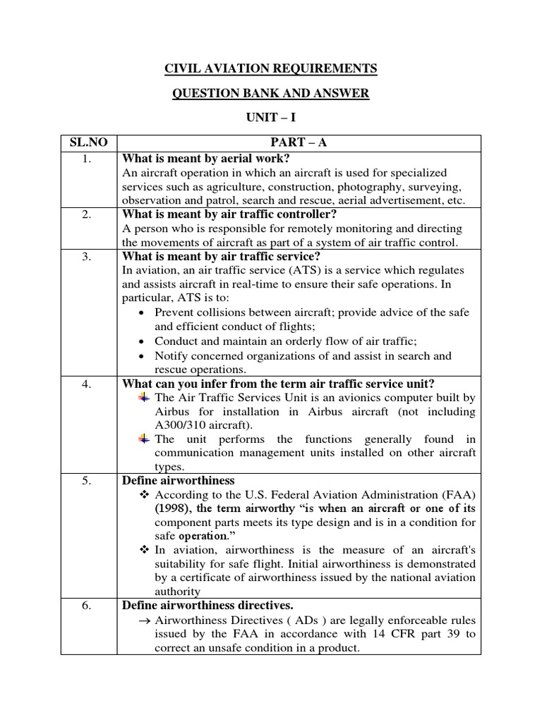 CIVIL AVIATION REQUIREMENTS Full | PDF | Airlines | Federal Aviation ...