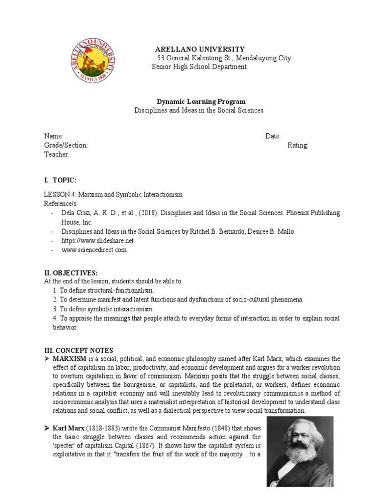 Marxism & Symbolic Interactionism | PDF | Marxism | Karl Marx