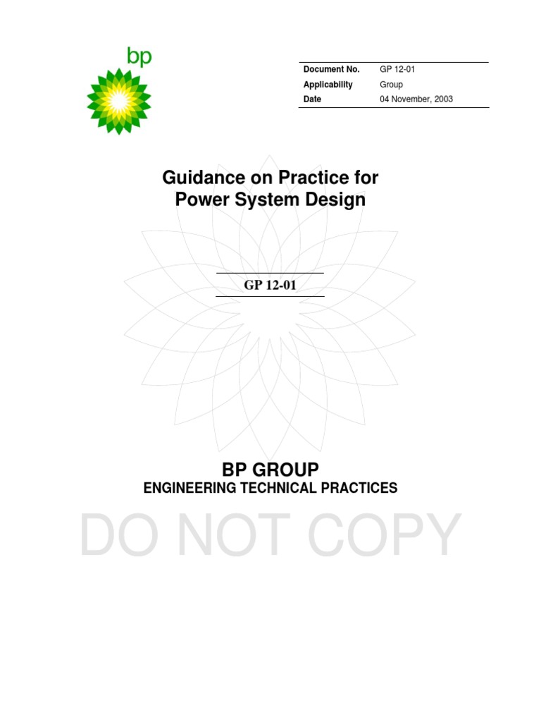 GP 12-01 Power System Design | PDF | Transformer | Electric Power ...