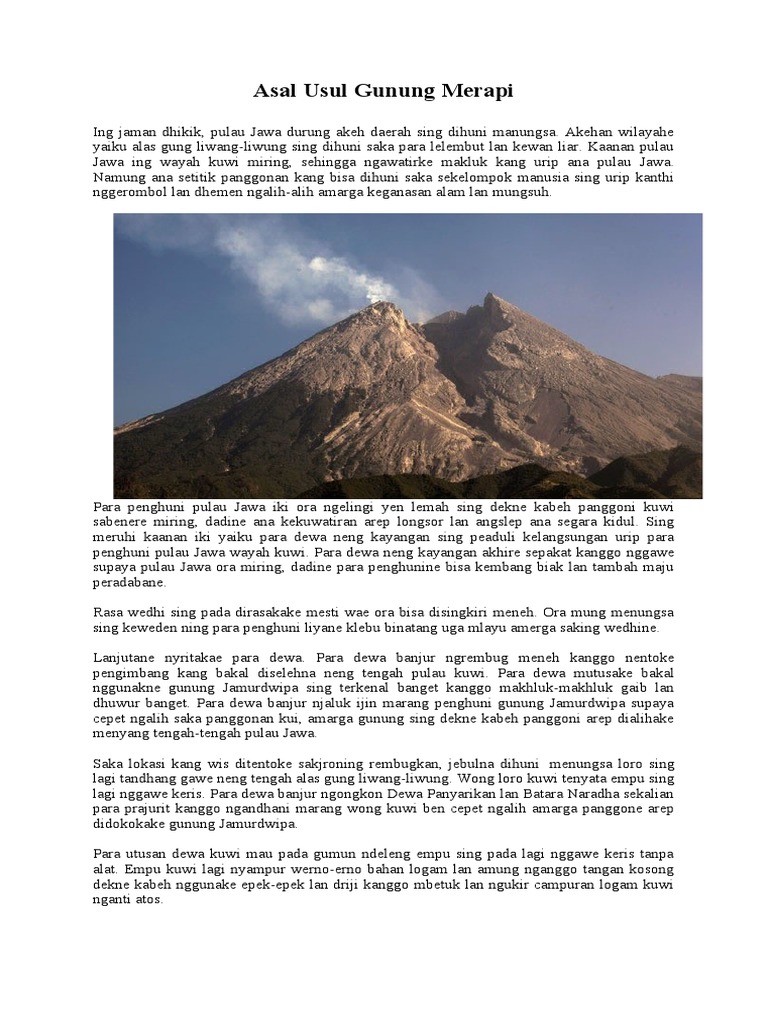 Asal Usul Gunung Merapi | PDF