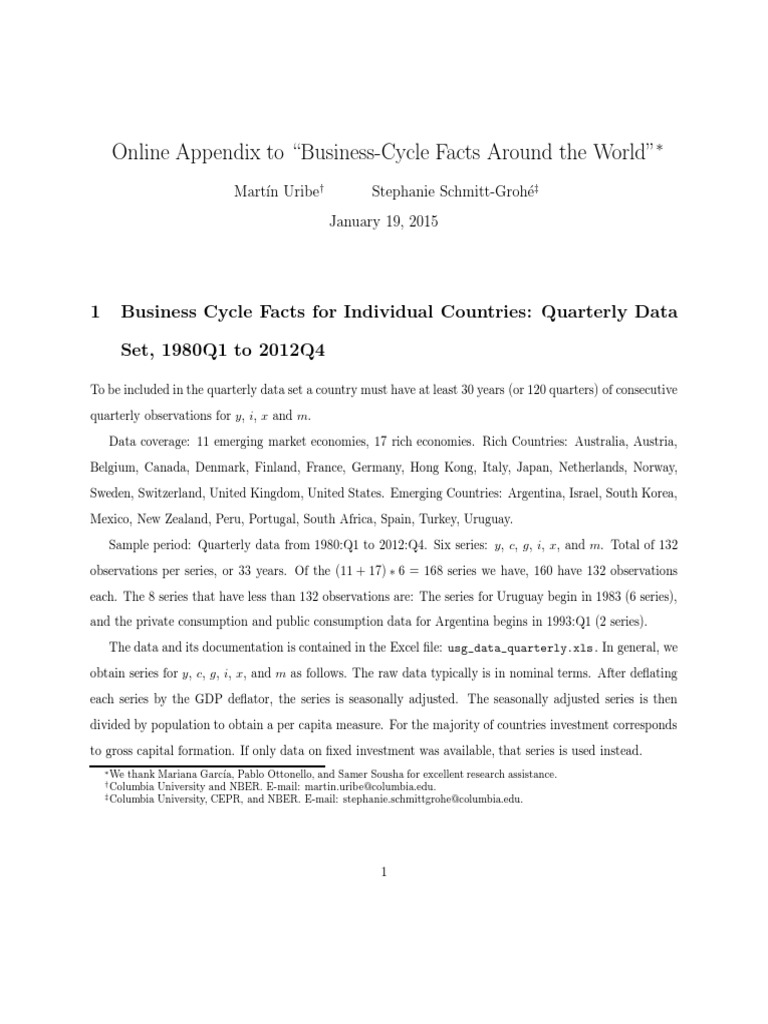 Global Business Cycle Analysis | PDF | Economies