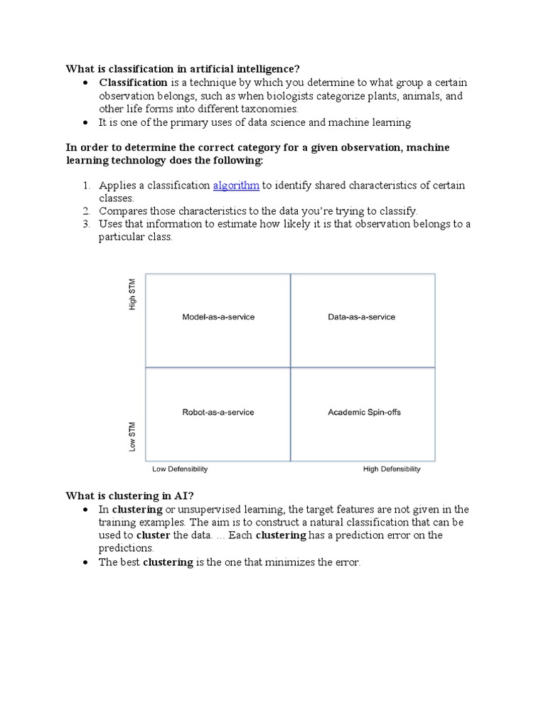What Is Classification in Artificial Intelligence | PDF