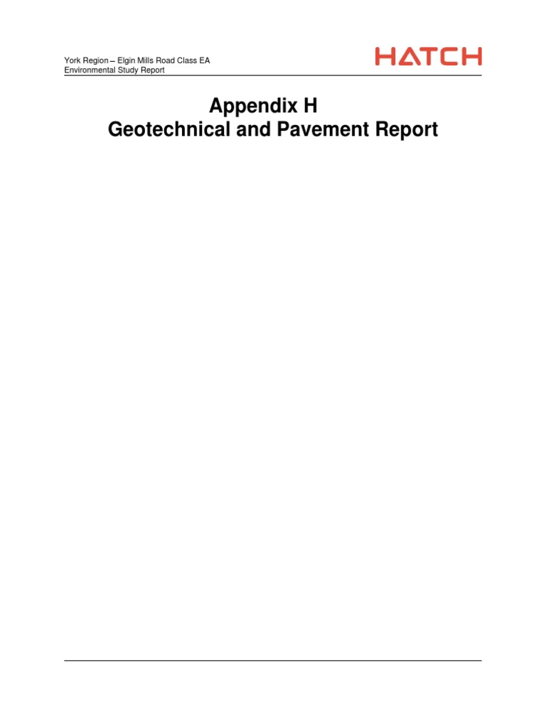 Appendix H - Geotechnical and Pavement Report | PDF | Road Surface | Silt
