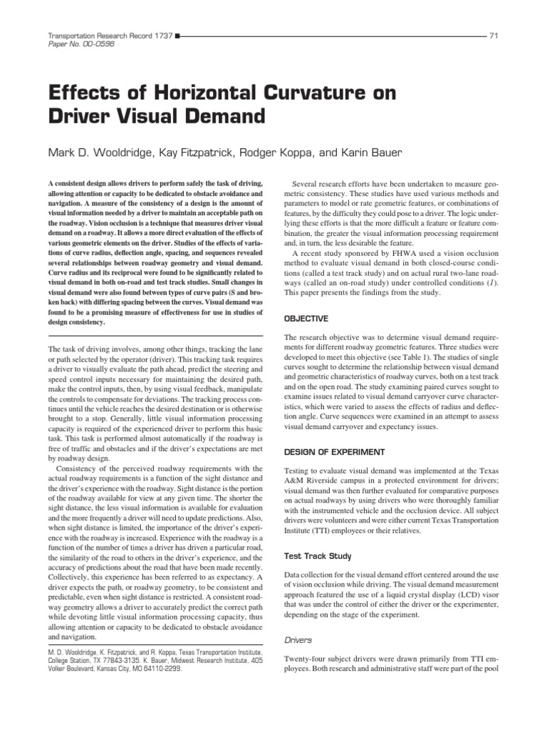 Presentation - 8 - Effects of Horizontal Curvature On Driver Visual ...