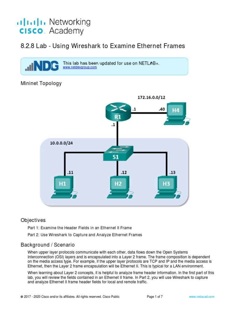 Wireshark Lab: Analyzing Ethernet Frames | PDF | Ethernet | Internet ...