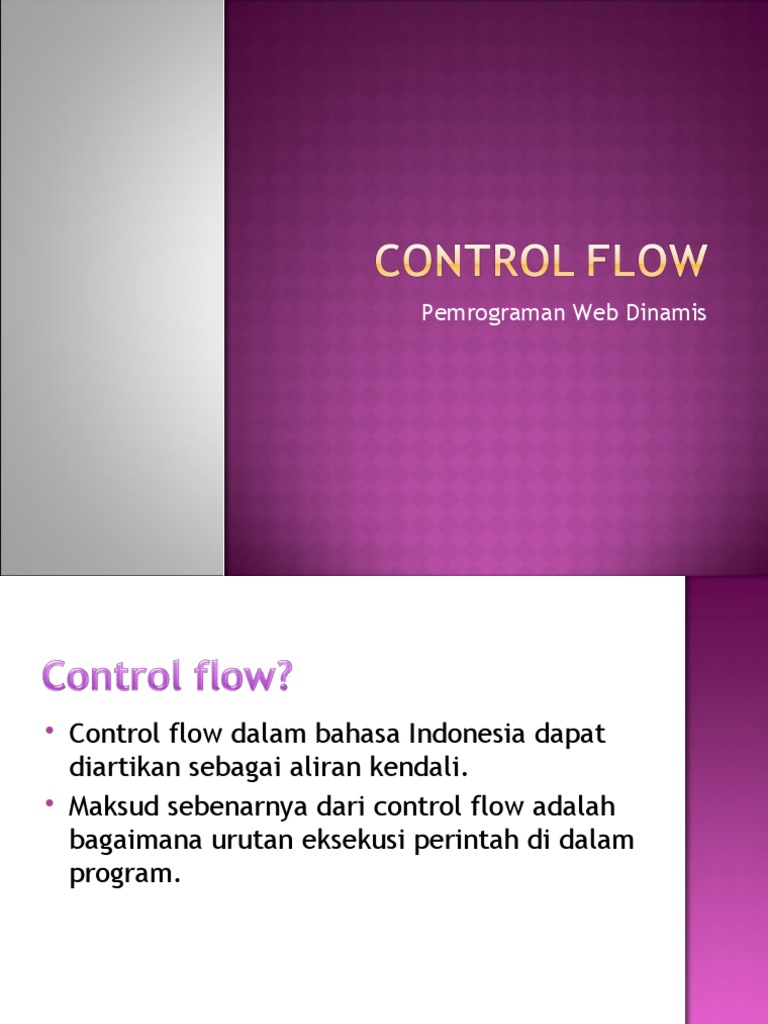 MATERI PHP-pertemuan Ke 3-Control Flow | PDF | Seni & Disiplin Bahasa