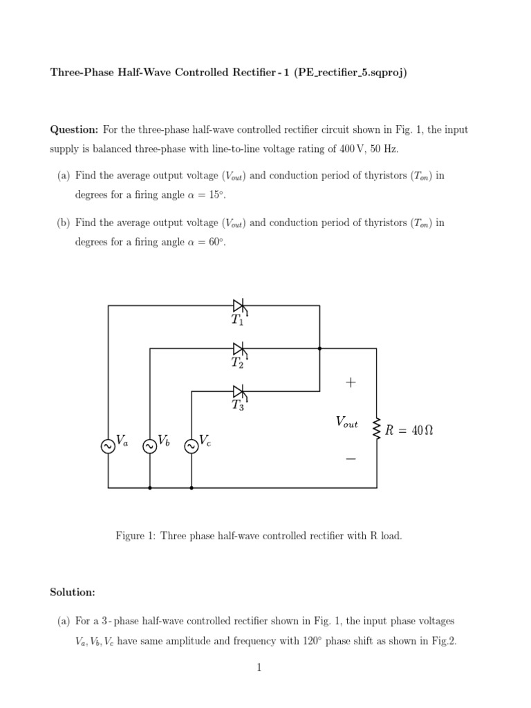 Three-Phase Rectifier Analysis | PDF | Rectifier | Electronics