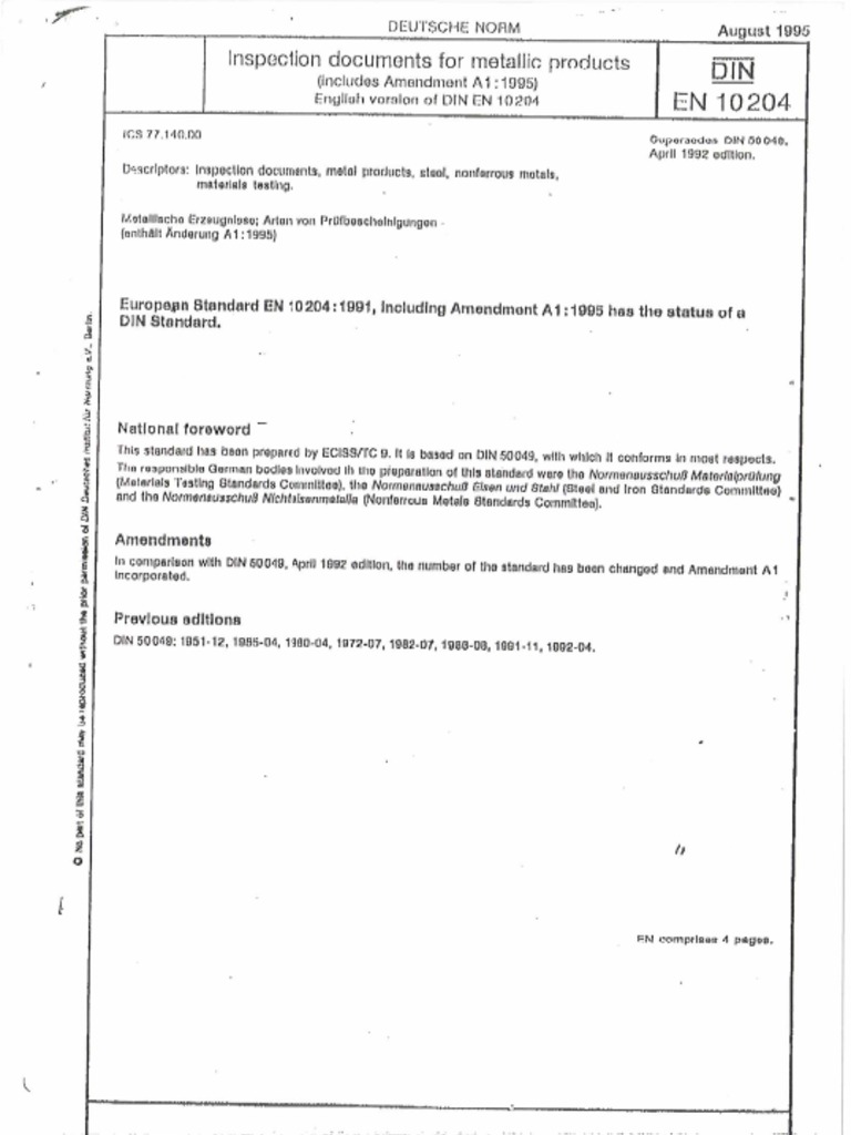 Din 10204 | PDF