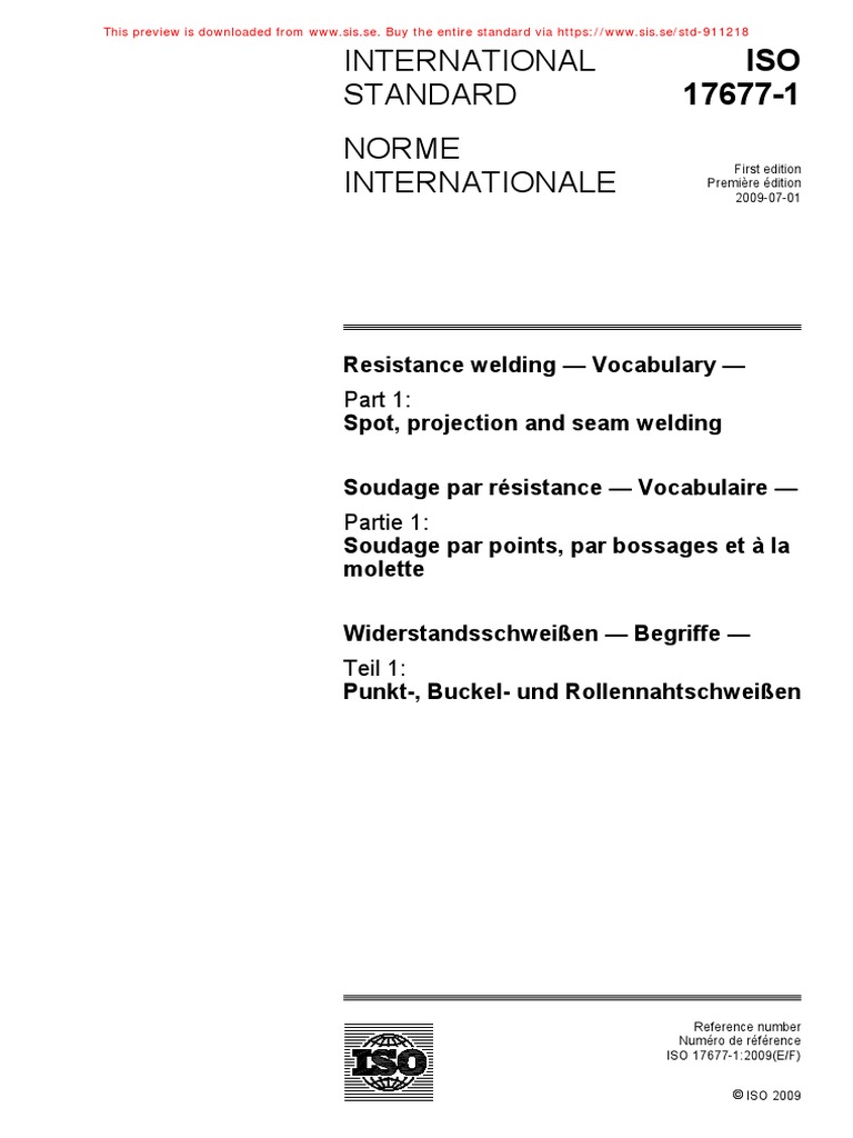 Iso 17677 1 2009 en FR PDF | PDF | Organisation internationale de ...