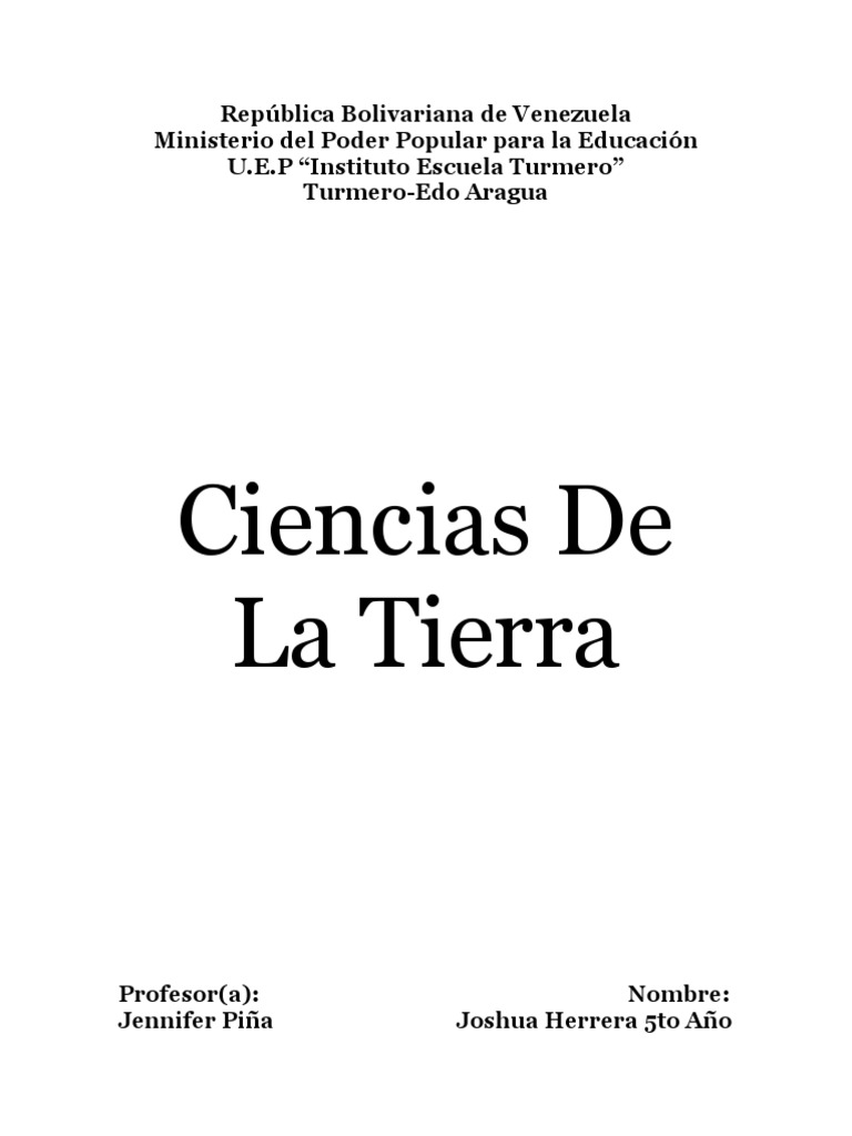 Guia Ciencias de La Tierra 5to Año 2021 | PDF | Geología | Tierra