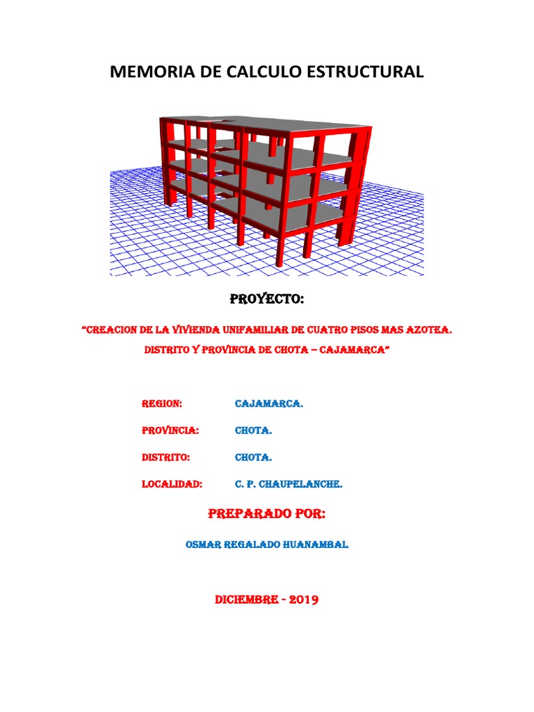 Memoria de Calculo Estructural - Final | PDF | Fundación (Ingeniería) | Rigidez