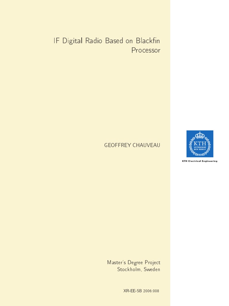 If Digital Radio Based On Blackfin Processor | PDF | Analog To Digital ...