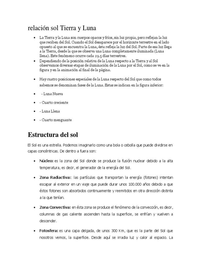 Relación entre Sol, Luna y Tierra | PDF | Dom | Luna