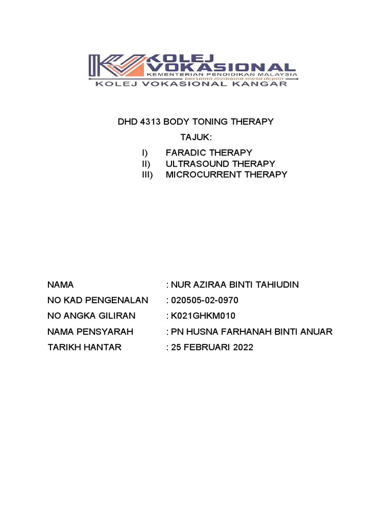 DHD 4313 Body Toning Therapy (Dekya) | PDF | Kesehatan Holistik | Sains & Matematika