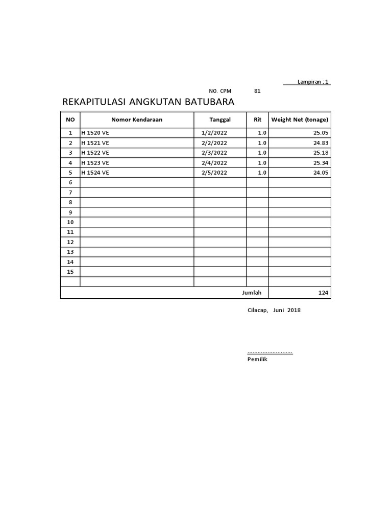 Rekap Surat Jalan Fix | PDF